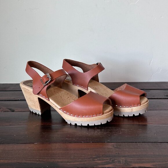 MIA | Shoes | Mia Greta Peep Toe Wooden Clog Sandals | Poshmark